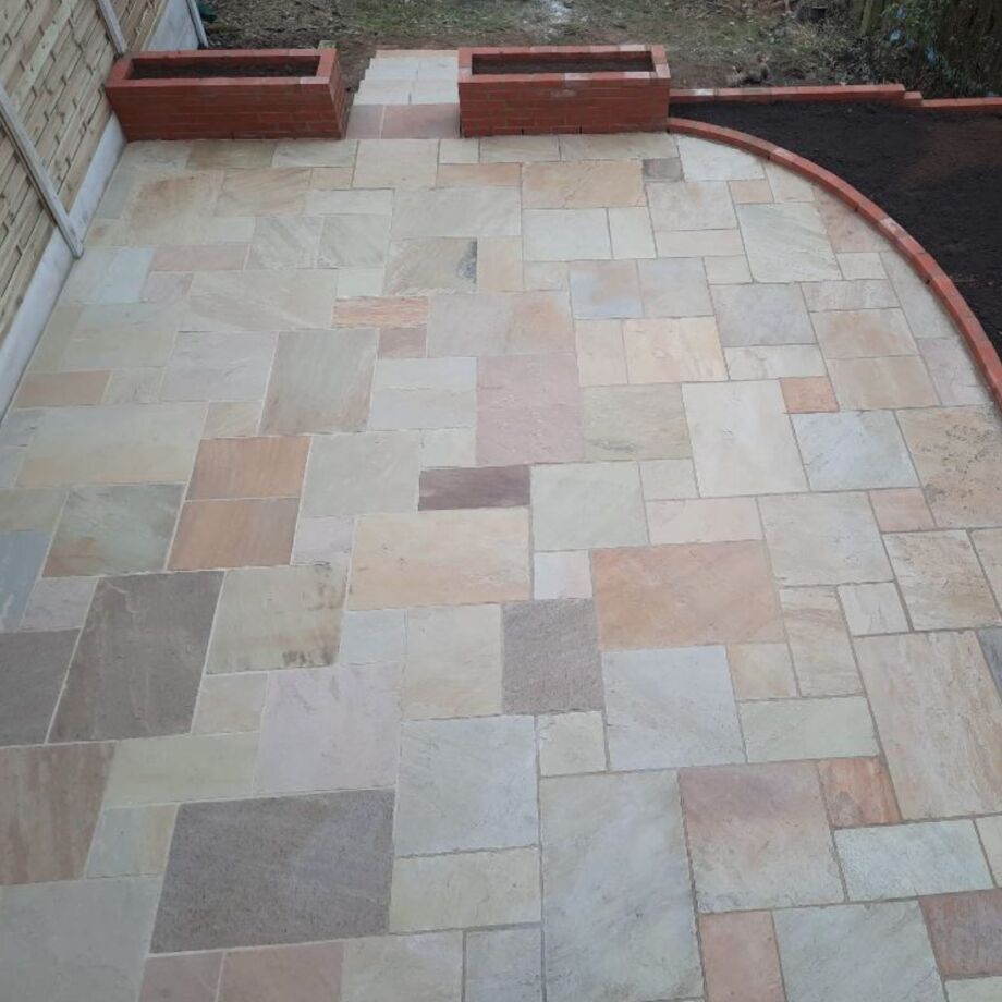 Paving Superstore_Riven Sandstone 'Select Range' Fossil Buff-PAVING SLABS