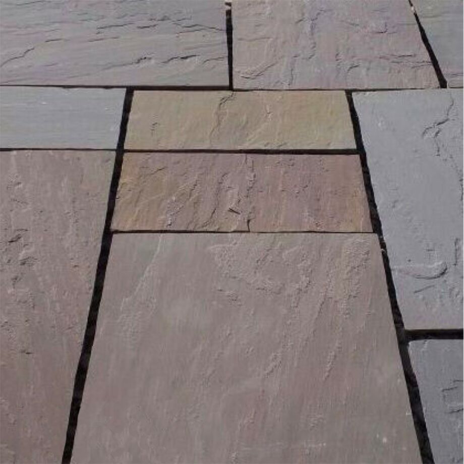 Paving Superstore Riven Sandstone 'Ideal Range' Raj Blend-PAVING SLABS