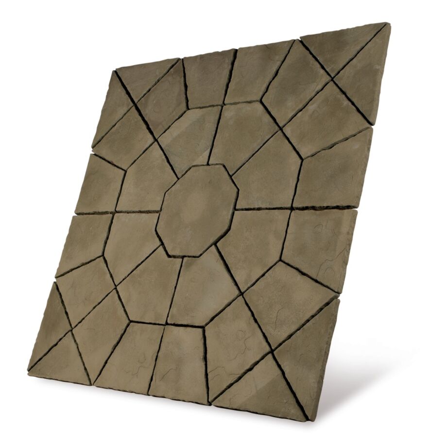 Octagon Shape Pavers 12 In L X 12 In W X 2 In H Hexagon Red Concrete