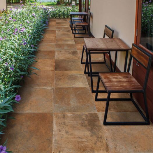 Rose, Brindle Paving Slabs | Terracotta Paving | Paving Superstore