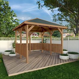 Mercia _Thorpe Gazebo With Vertical Rails-Gazebo