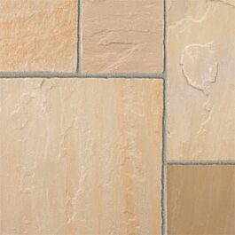 Marshalls Paving Riven Sandstone 'Indian' Buff Multi - | Paving Superstore