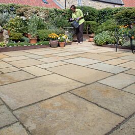 Marshalls Paving Riven Limestone 'Aluri' Rustic Ochre | Paving Superstore