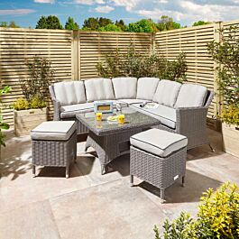 Rowlinson Prestbury Compact Corner Dining Set Natural | Paving Superstore