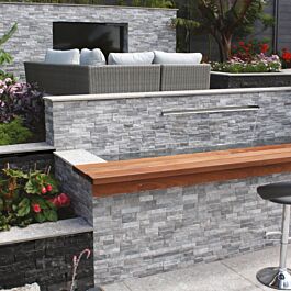 Natural Paving-Porcelain Cladding Range-'Rok' Grey-WALL CLADDING