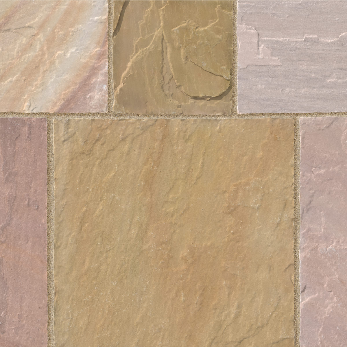 Stonemarket 'Marketstone' Sahara Paving Slabs | Riven Sandstone